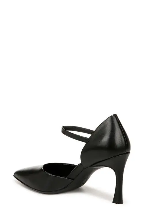 Naturalizer Amber Ankle Strap Pumps - Black Leather