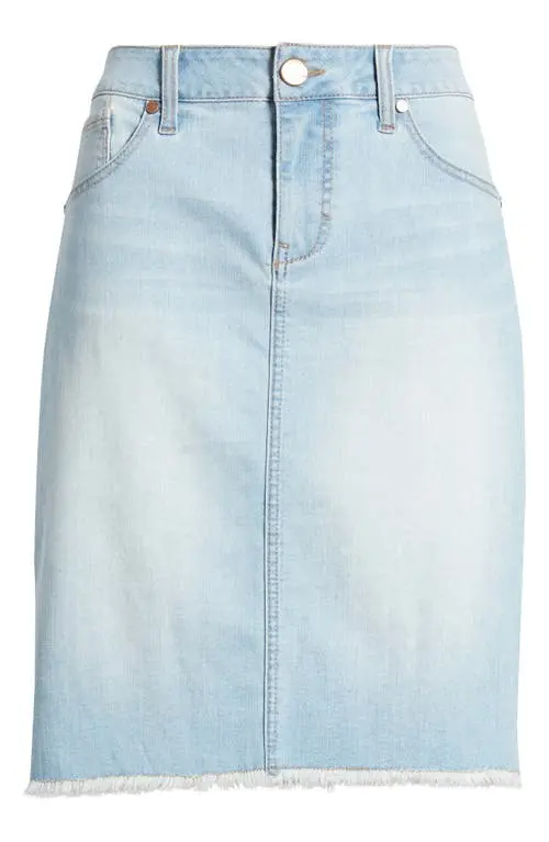 1822 Denim Frayed Hem Skirt - Colette