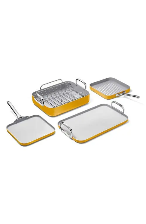 CARAWAY 5-piece Ceramic Nonstick Cookware Set - Marigold