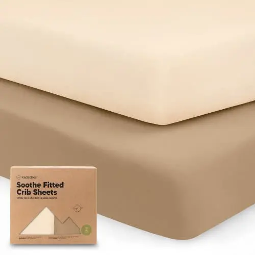 KEABABIES Soothe Fitted Crib Sheet - Pecan