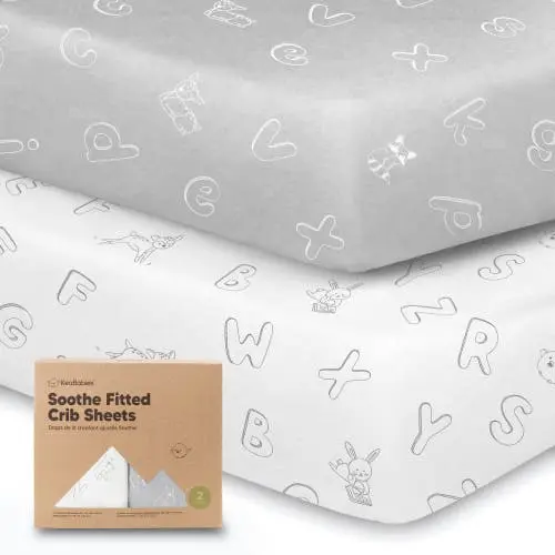KEABABIES Soothe Fitted Crib Sheet - Abc Land Cloud