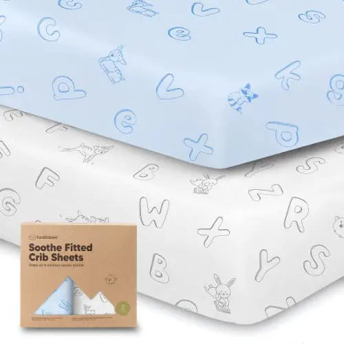 KEABABIES Soothe Fitted Crib Sheet - Abc Land Sky