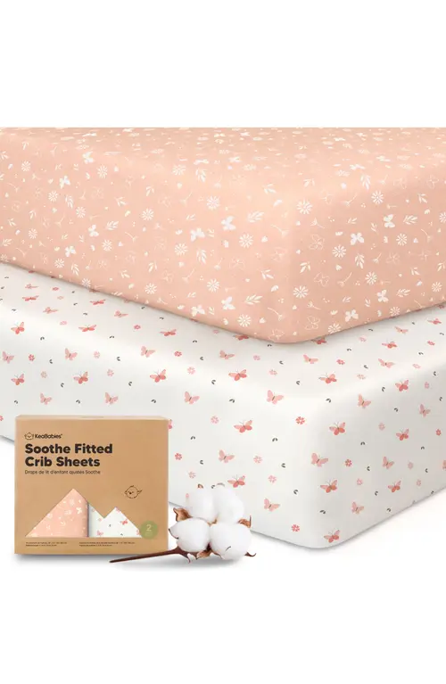KEABABIES Soothe Fitted Crib Sheet - Butterflies