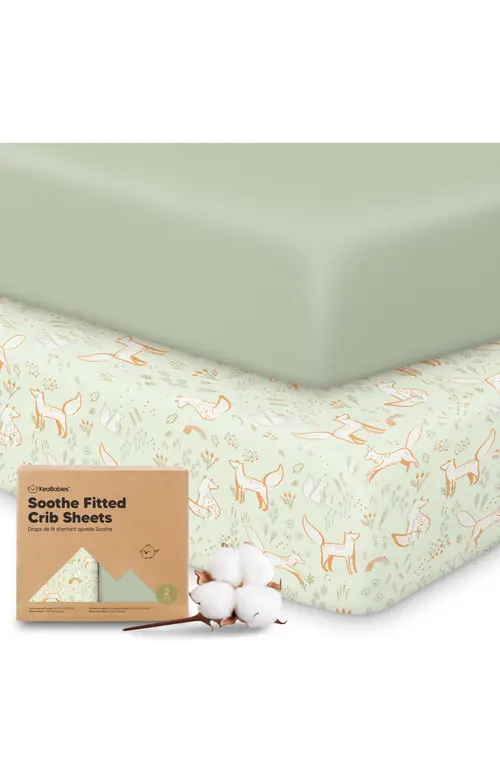 KEABABIES Soothe Fitted Crib Sheet - Foxtrot