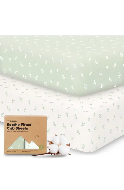 KEABABIES Soothe Fitted Crib Sheet - Herb