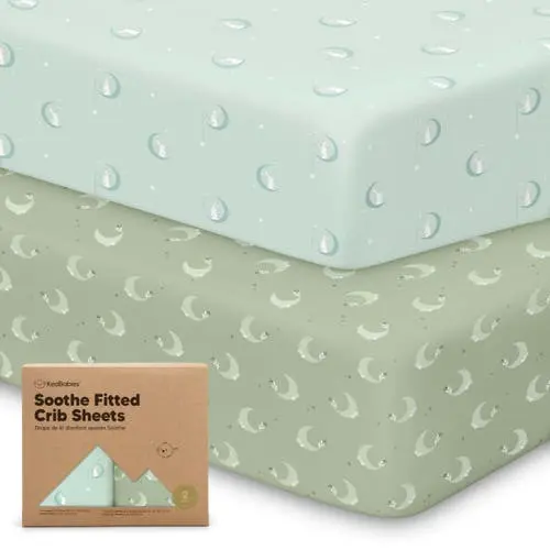 KEABABIES Soothe Fitted Crib Sheet - Lunaris