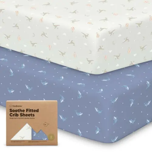 KEABABIES Soothe Fitted Crib Sheet - Marine Muse