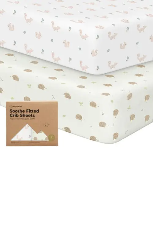 KEABABIES Soothe Fitted Crib Sheet - Nibbles/bruce