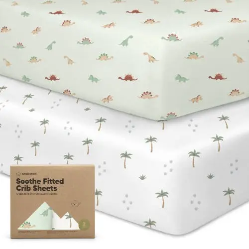 KEABABIES Soothe Fitted Crib Sheet - Roarsome