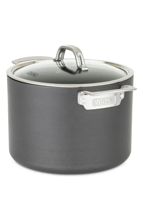 VIKING 8-quart Hard Anodized Aluminum Nonstick Stockpot With Lid - Dark Gray