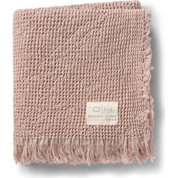 DOMANI HOME Waffle Muslin Baby Blanket - Blush