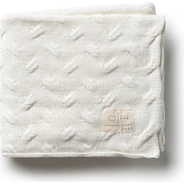 DOMANI HOME Waves Knit Baby Blanket - Cream