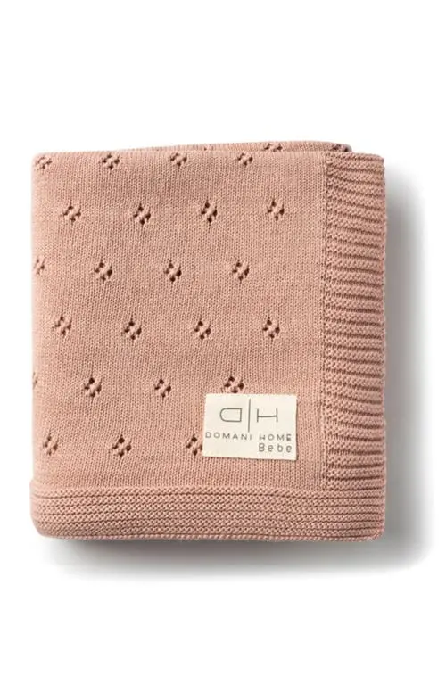 DOMANI HOME Flower Pointelle Baby Blanket - Pink