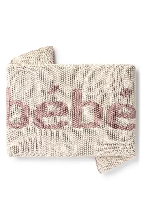 DOMANI HOME Bébé Cotton Blanket - Ivory/ Blush