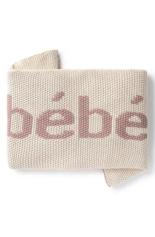 DOMANI HOME Bébé Cotton Blanket - Ivory/ Blush
