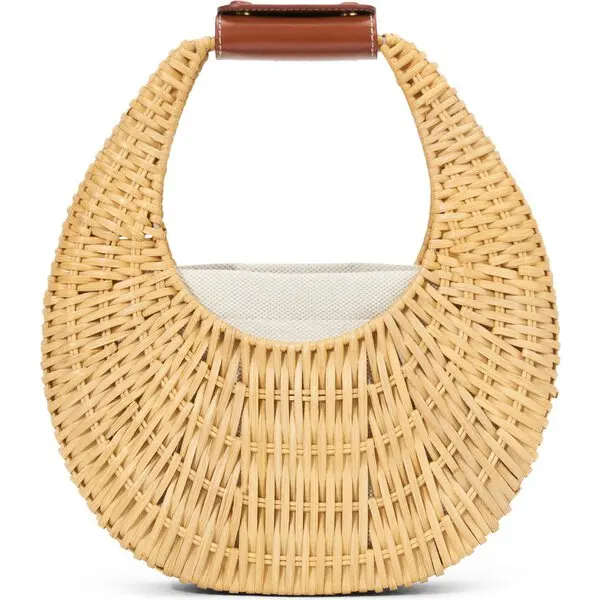 Staud Mini Moon Wicker Bag