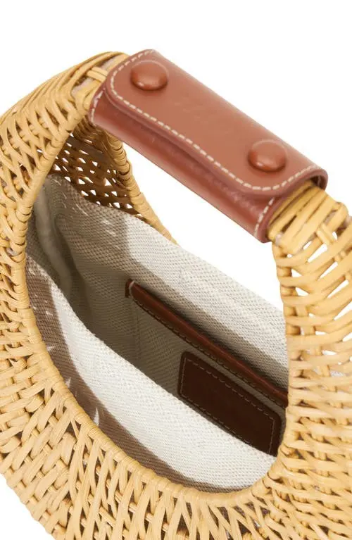 Staud Mini Moon Wicker Bag
