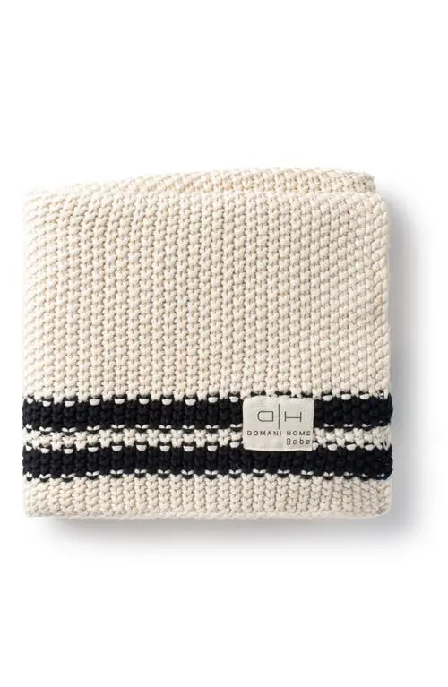 DOMANI HOME Marici Baby Blanket - Natural/black
