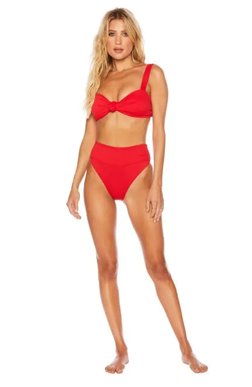 Beach Riot Sophia Knot Front Bikini Top - Red