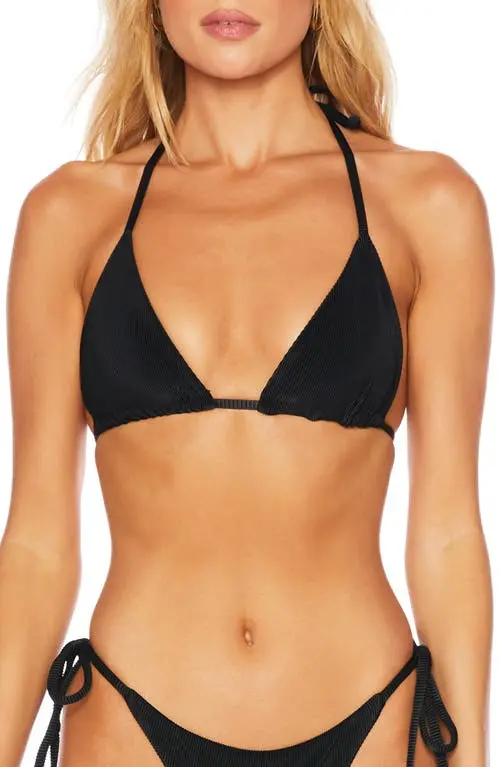 Beach Riot Winona Triangle Bikini Top - Black