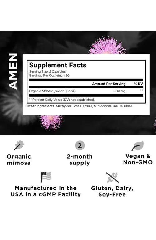 CODEAGE Amen Organic Mimosa Pudica Seeds Capsules