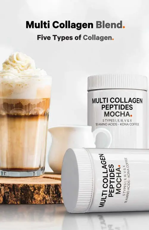 CODEAGE Multi Collagen Peptides Protein Mocha Powder Supplement