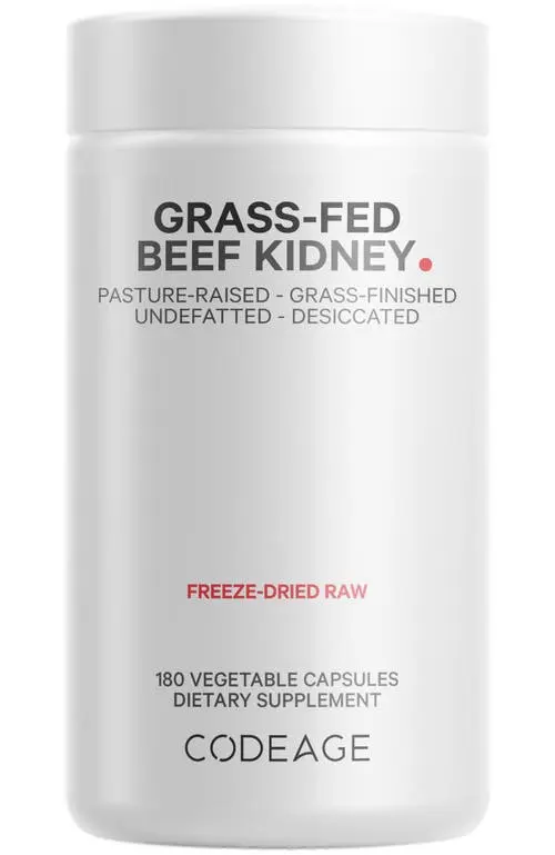 CODEAGE Grass-fed Beef Kidney Glandular Supplement - White