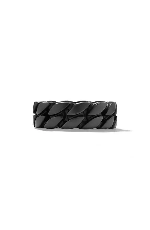 David Yurman Curb Chain Ring - Black Titanium
