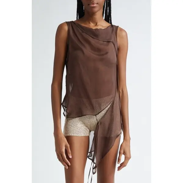 Paloma Wool Sato Asymmetric Silk Top