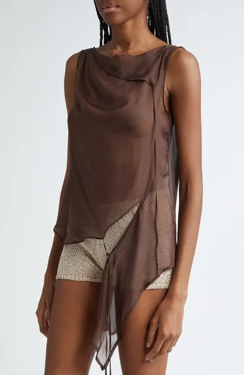 Paloma Wool Sato Asymmetric Silk Top