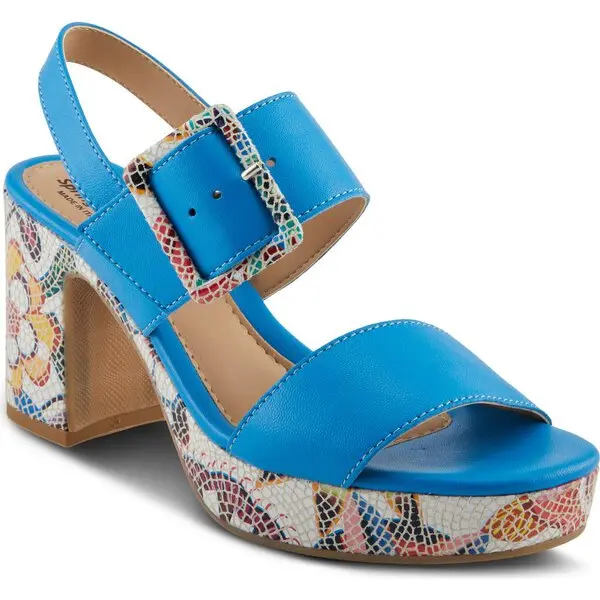 SPRING STEP SHOES Azucar Slingback Sandal - Royal Blue Multi