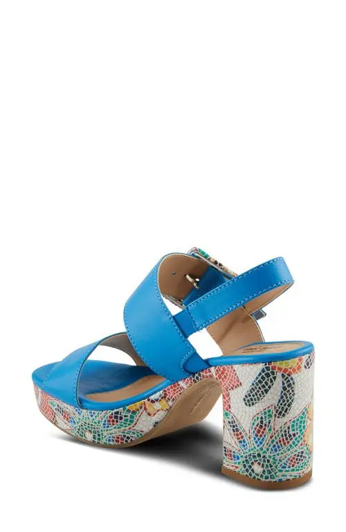 SPRING STEP SHOES Azucar Slingback Sandal - Royal Blue Multi