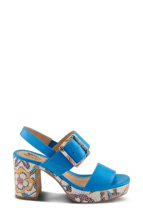 SPRING STEP SHOES Azucar Slingback Sandal - Royal Blue Multi