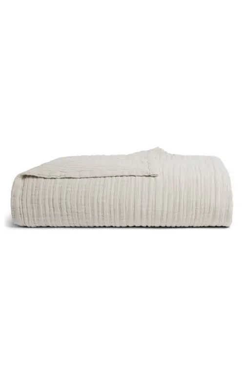 PARACHUTE Cloud Organic Cotton & Linen Gauze Throw Blanket - Bone