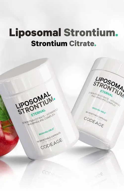 CODEAGE Liposomal Strontium + Vitamin K2 Mk-7 Supplement