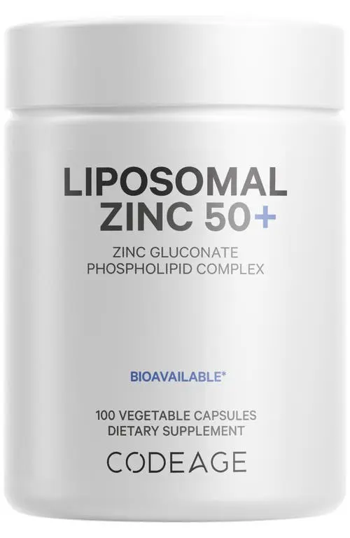 CODEAGE Liposomal Zinc Gluconate 50 Mg Mineral Supplement - White