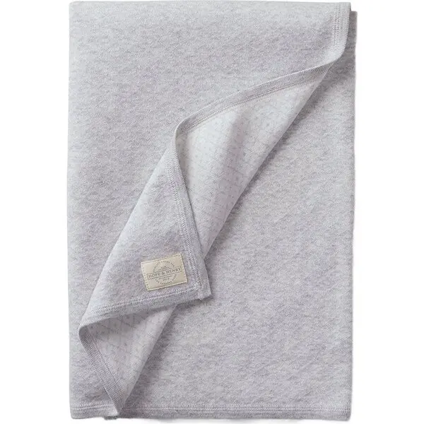 HOPE & HENRY Baby Jacquard Sweater Blanket - Light Grey