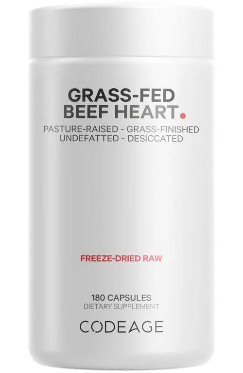 CODEAGE Grass-fed Beef Heart Glandular Supplement - White