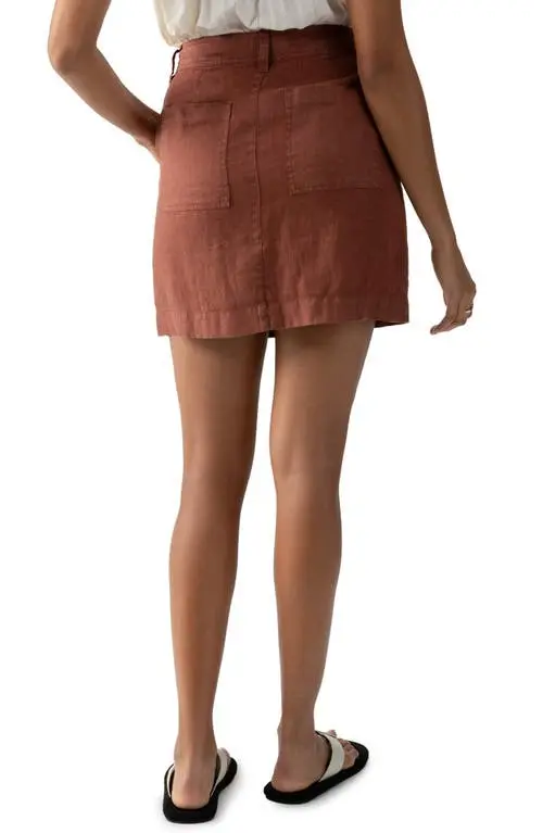 Sanctuary Patch Pocket Linen Miniskirt