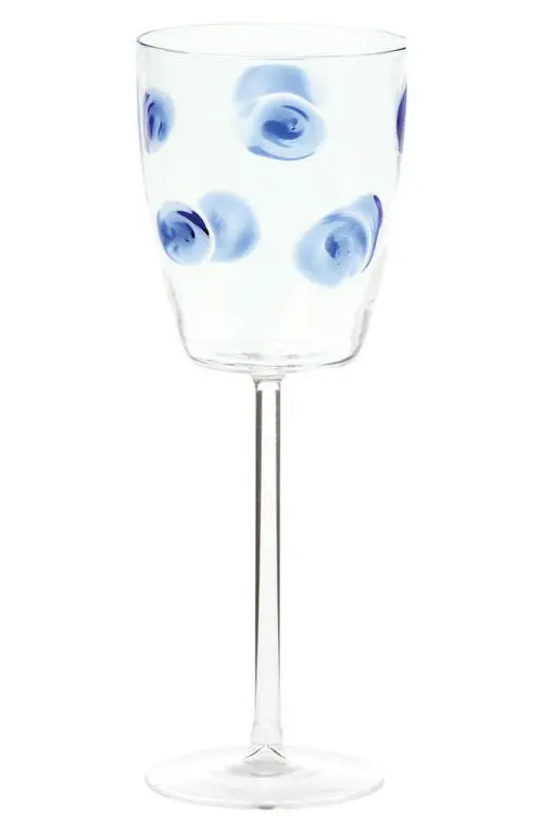 VIETRI Drop Wine Glass - Blue