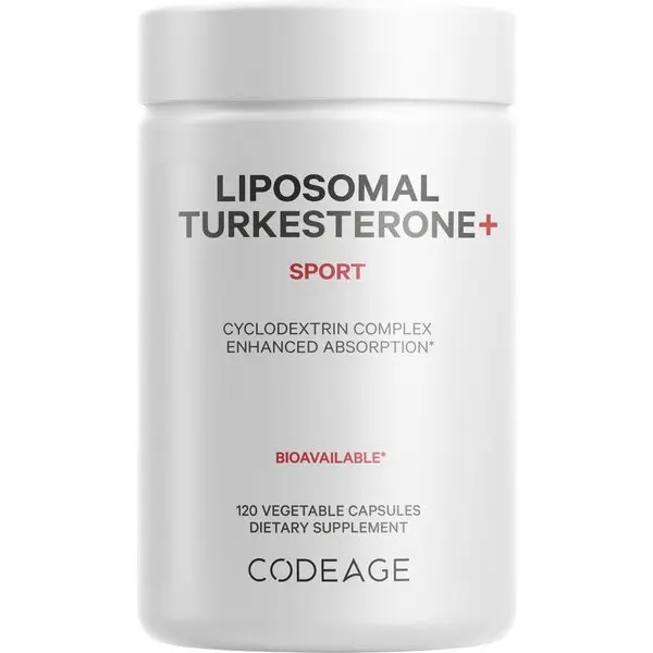 CODEAGE Liposomal Turkesterone 500 Mg Supplement - White