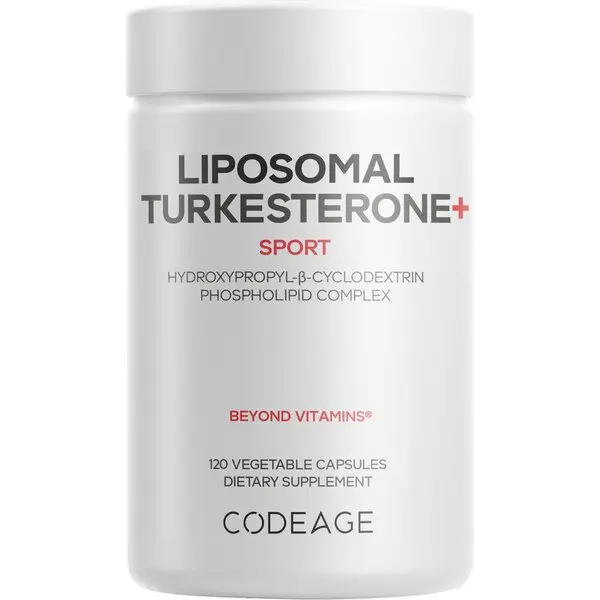 CODEAGE Liposomal Turkesterone 500 Mg Supplement - White