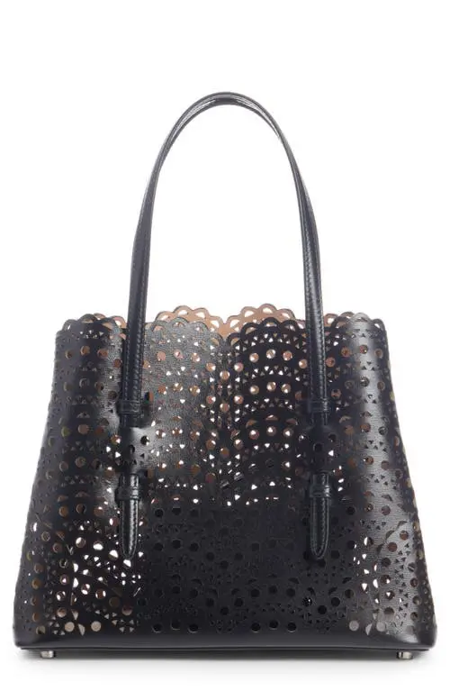 Alaïa Mina 25 Perforated Leather Tote - 999 Noir