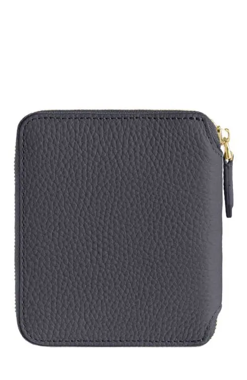 MAISON DE SABRE Small Leather Zip Around Wallet - Graphite Sky