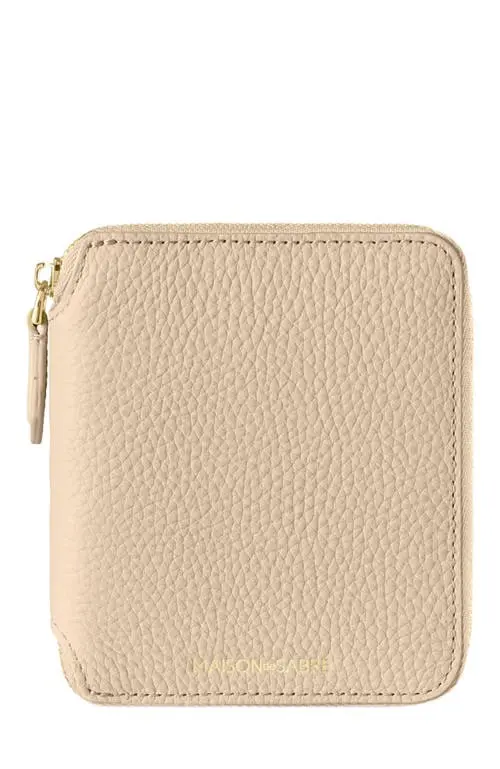 MAISON DE SABRE Small Leather Zip Around Wallet - Saharan Brown