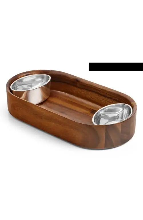 NAMBE Oblong Nest Chip & Dip Set - Brown