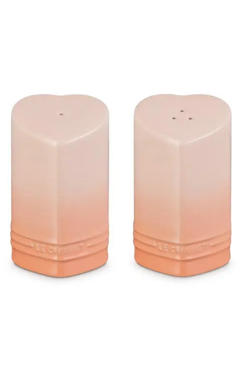 LE CREUSET Heart Salt & Pepper Shaker Set - Peche