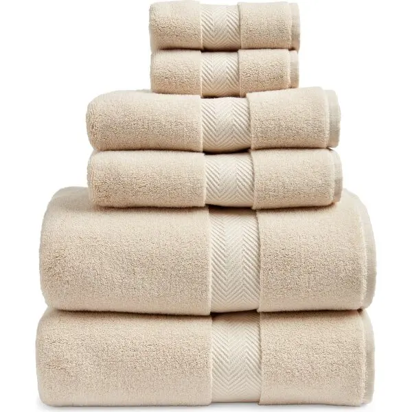 Nordstrom Organic Hydrocotton 6-piece Towel Set $144 Value - Beige Oatmeal