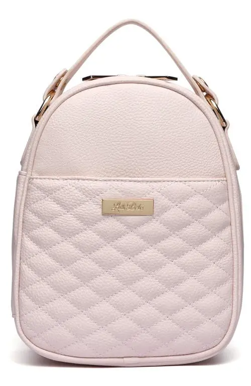 LULI BEBÉ Monaco Faux Leather Snack Bag - Pastel Pink