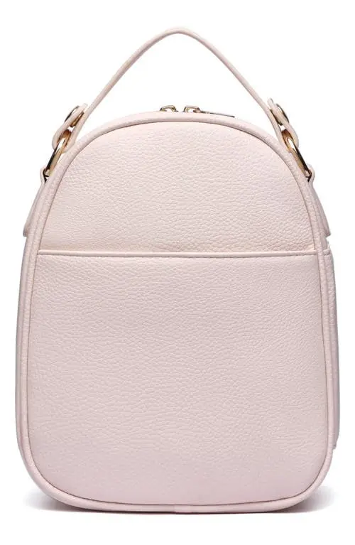 LULI BEBÉ Monaco Faux Leather Snack Bag - Pastel Pink